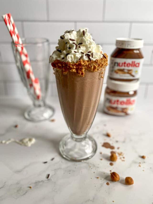 Nutella Milkshake Recipe (3 Ingredients) - Happy Honey Kitchen