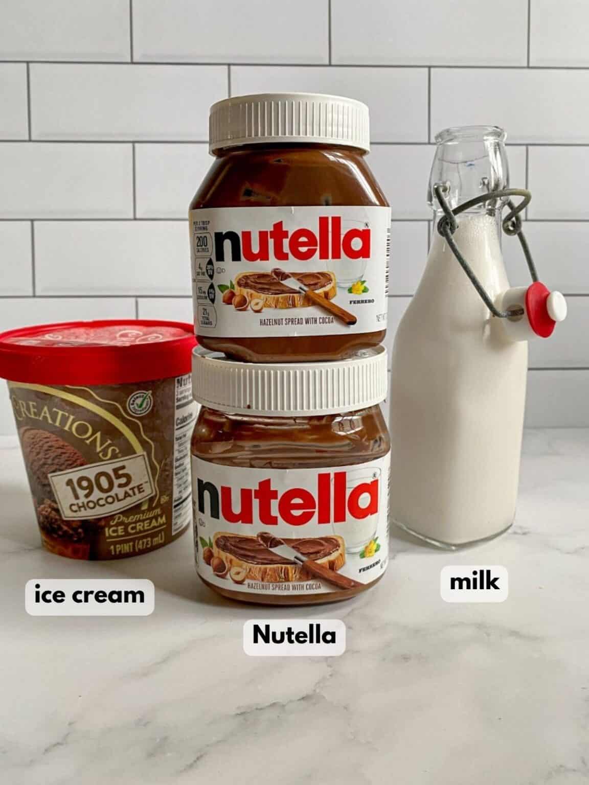 Nutella Milkshake Recipe (3 Ingredients) - Happy Honey Kitchen