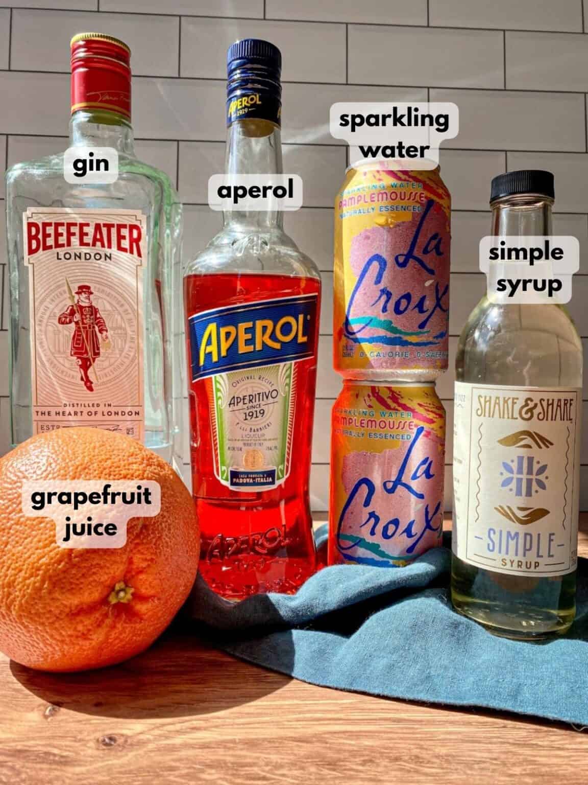 Aperol Gin Cocktail with Grapefruit - Happy Honey Kitchen