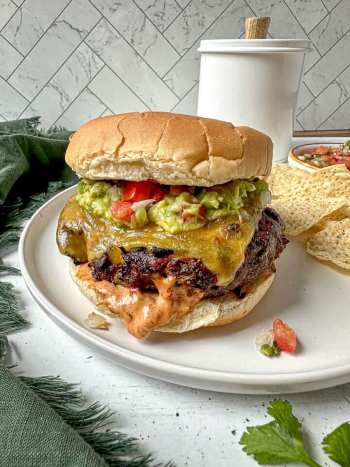 Southwest Burger with Chipotle Mayo - Happy Honey Kitchen