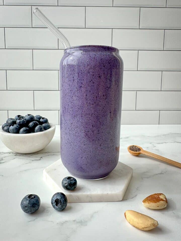 Blueberry Protein Shake - Happy Honey Kitchen