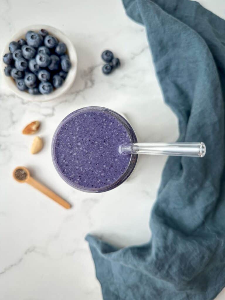 Blueberry Protein Shake - Happy Honey Kitchen