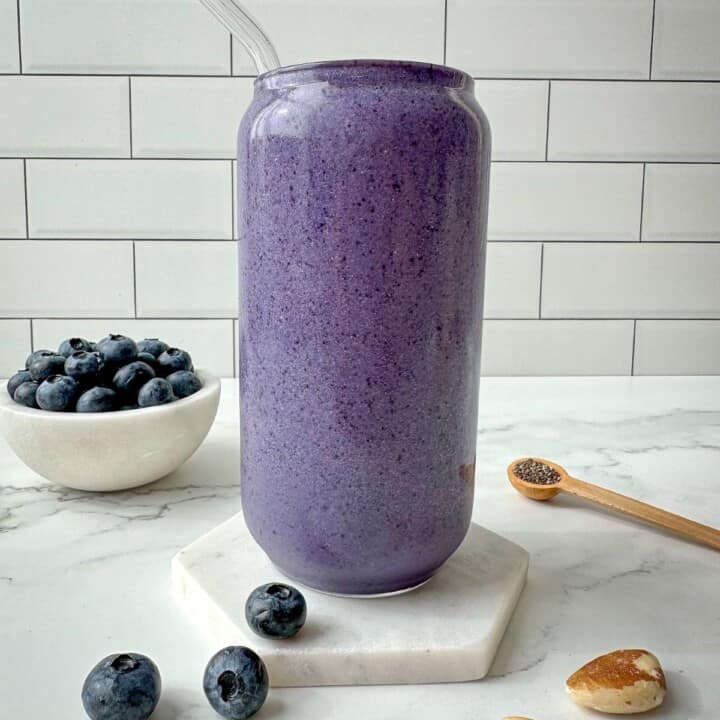 Blueberry Protein Shake - Happy Honey Kitchen
