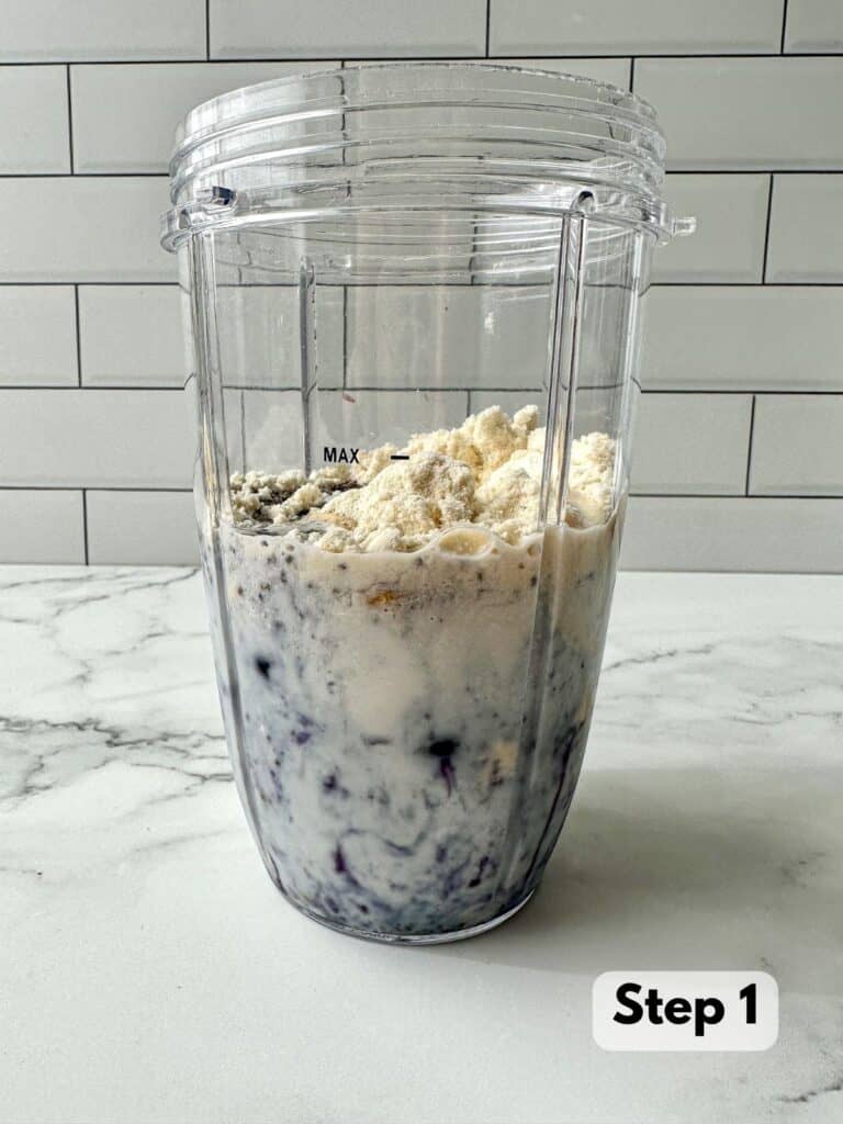 Blueberry Protein Shake - Happy Honey Kitchen