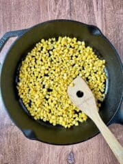 10-Minute Skillet Charred Corn - Happy Honey Kitchen