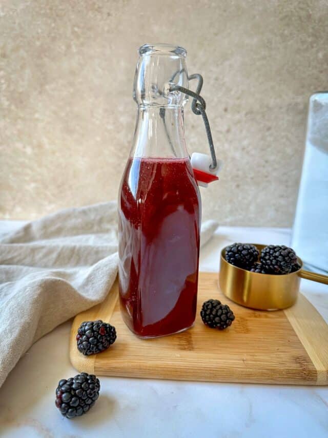 Homemade Blackberry Simple Syrup - Happy Honey Kitchen