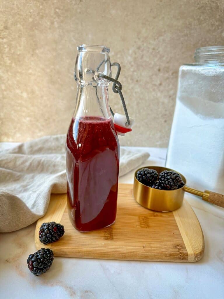 Homemade Blackberry Simple Syrup - Happy Honey Kitchen