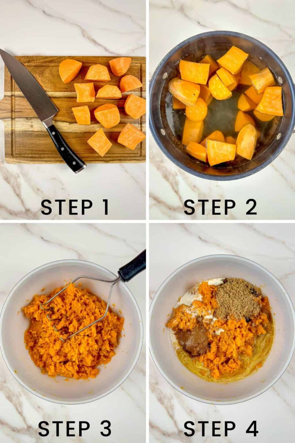 Bourbon Sweet Potato Casserole with Pecan Topping - Happy Honey Kitchen