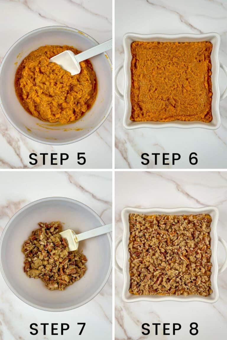 Bourbon Sweet Potato Casserole with Pecan Topping - Happy Honey Kitchen