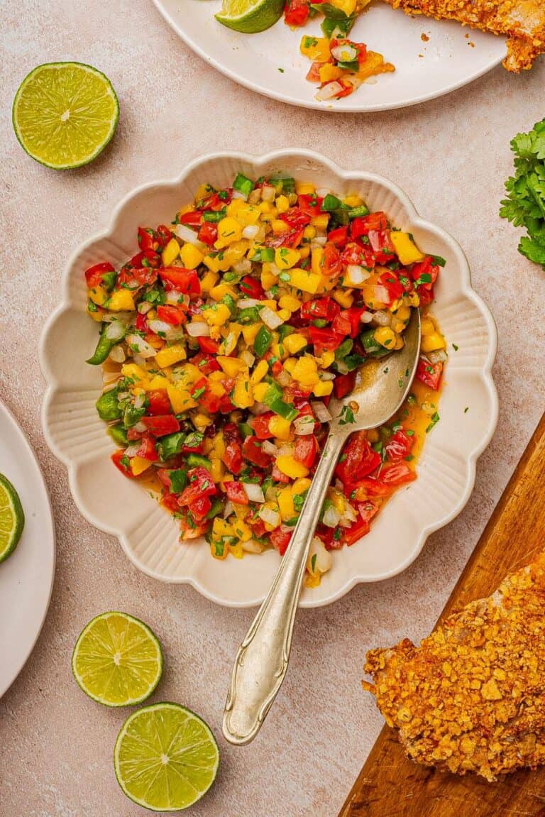 Mango Pico de Gallo (Easy, Fresh Salsa) - Happy Honey Kitchen