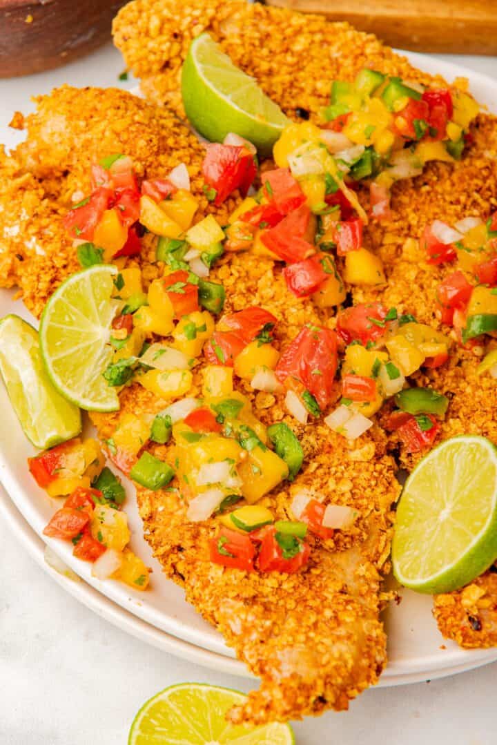 Tortilla Crusted Tilapia (with 3 Cooking Methods) - Happy Honey Kitchen