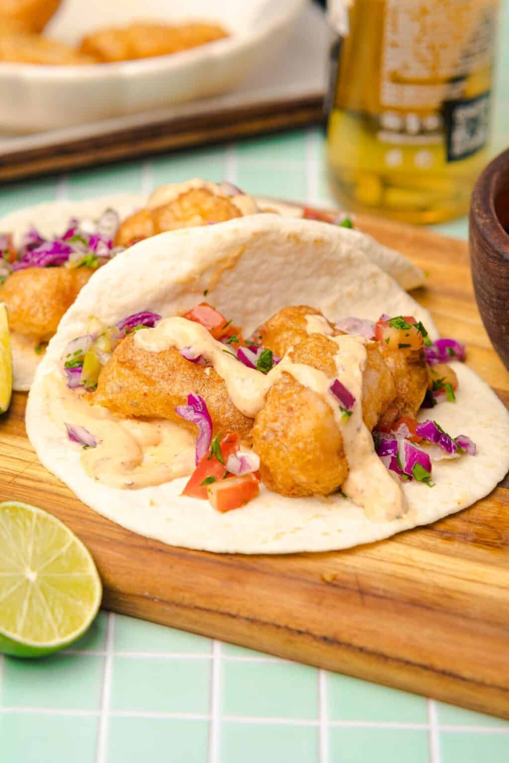 Baja-Style Beer Battered Fish Tacos - Happy Honey Kitchen