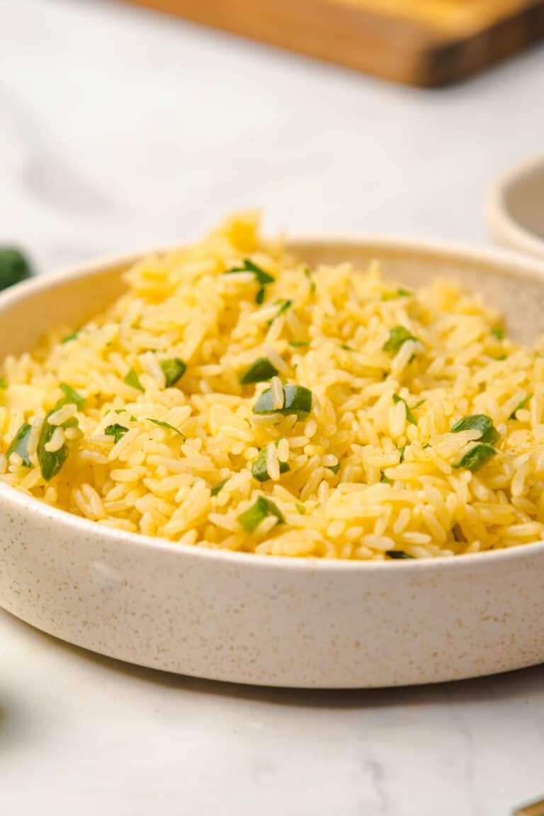 Jalapeno Rice with Cilantro and Lime - Happy Honey Kitchen