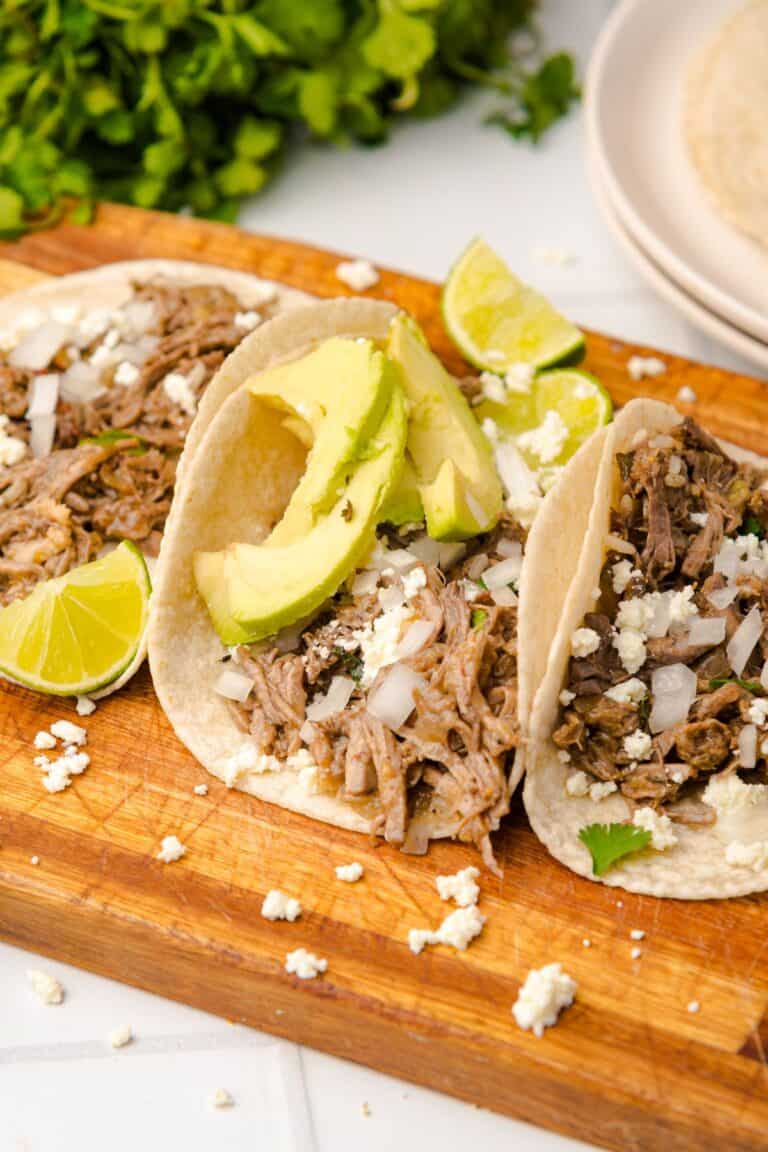 Shredded Beef Barbacoa Tacos - Happy Honey Kitchen