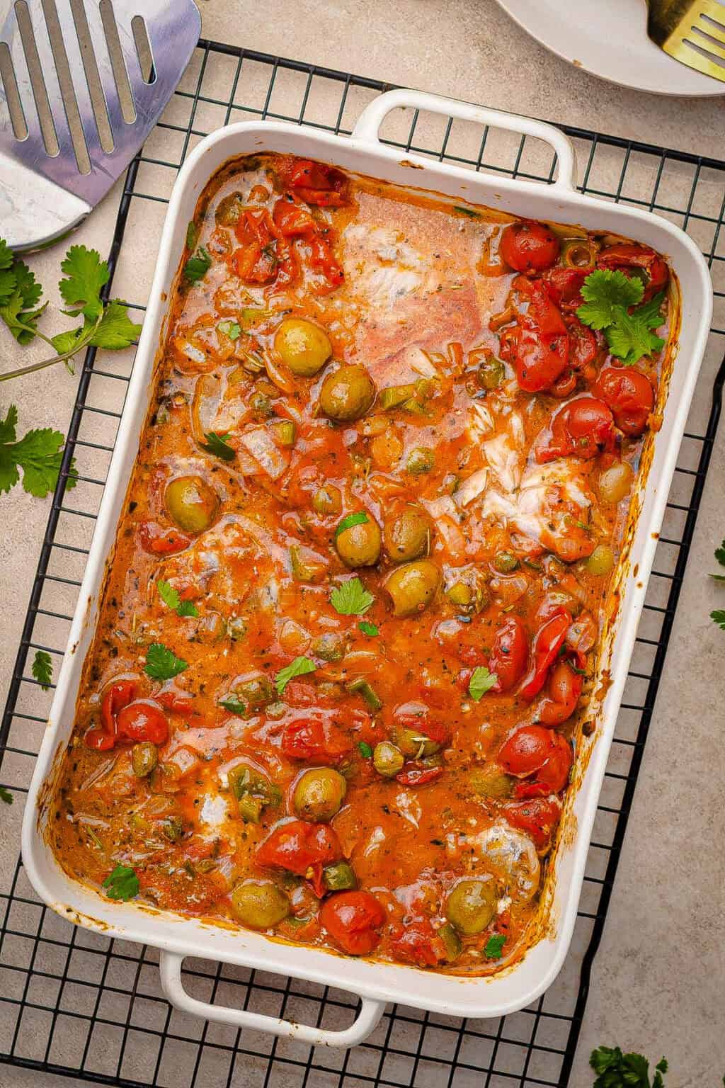 Pescado a la Veracruzana (Veracruz-Style Fish) - Happy Honey Kitchen