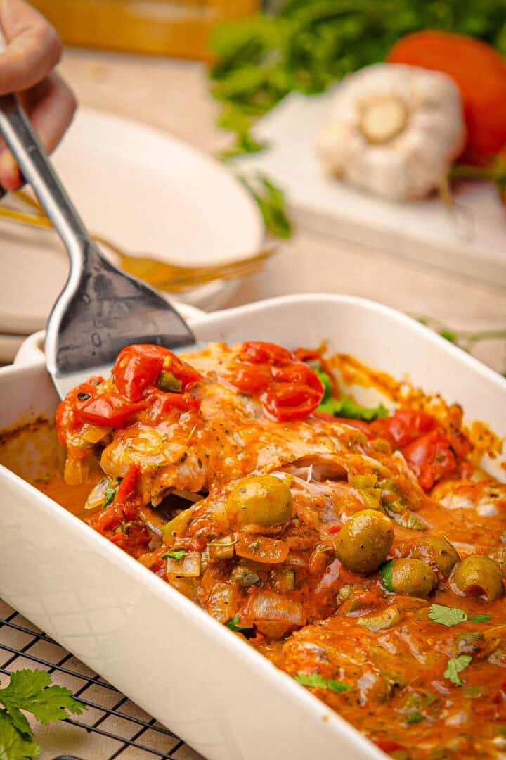 Pescado a la Veracruzana (Veracruz-Style Fish) - Happy Honey Kitchen