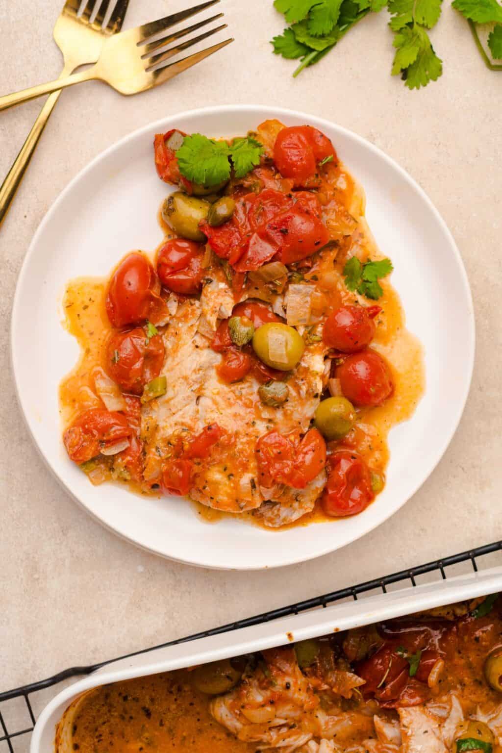 Pescado a la Veracruzana (Veracruz-Style Fish) - Happy Honey Kitchen